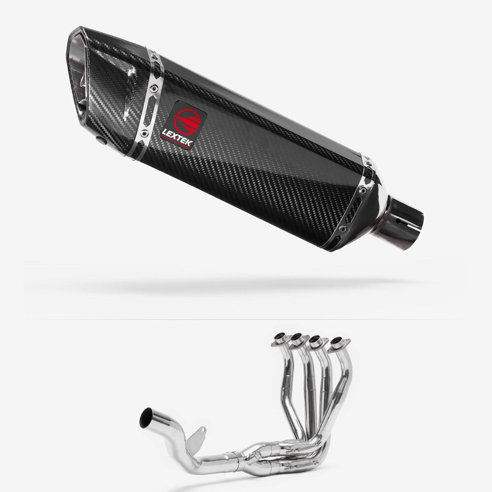 CMPO | Lextek Carbon Fibre SP9C Gloss Exhaust System 300mm Single Sided ...