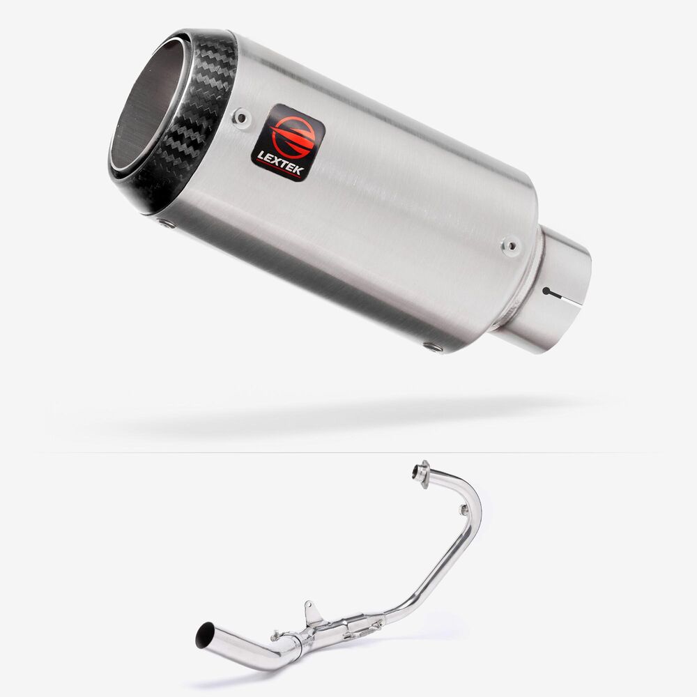CMPO | Lextek Stainless Steel CP1 Matt Carbon Tip Exhaust System 150mm for Lexmoto LS-N 125 ...